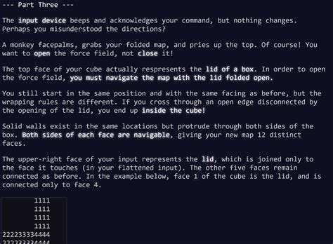 2022 Day 22 Part 3 Open Sesame Radventofcode