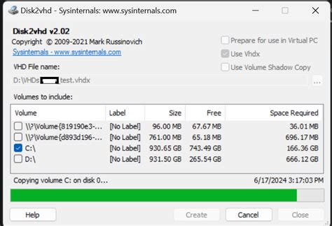 Virtual Machine How To Call Disk2vhd To Create A VHDX For Use As A VM And Exlcude The D Drive
