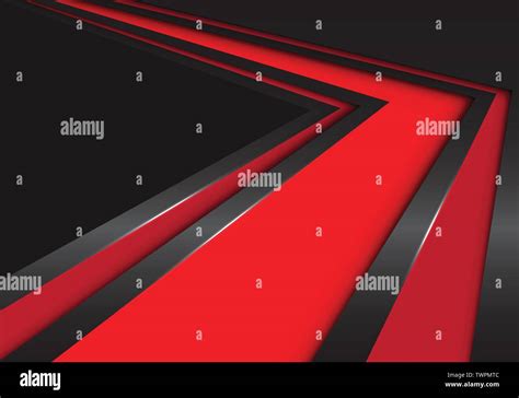 Abstract Red Arrow Speed Direction On Black Design Modern Futuristic Background Vector