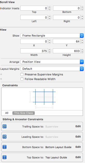 ios how to get a uiview aligned with the underlying uiscrollview
