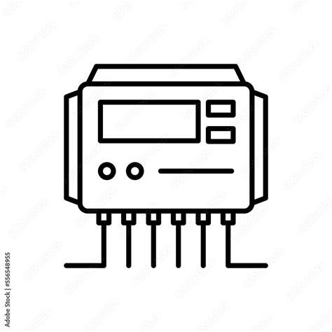 Solar Charge Controller Linear Icon Editable Stroke Stock Vector Adobe Stock