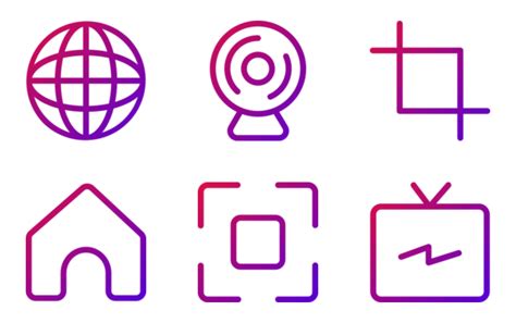 Social User Interface Icon Pack Gradient Outline 140 Svg Icons