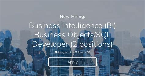 Business Intelligence Bi Business Objectssql Developer 2 Positions