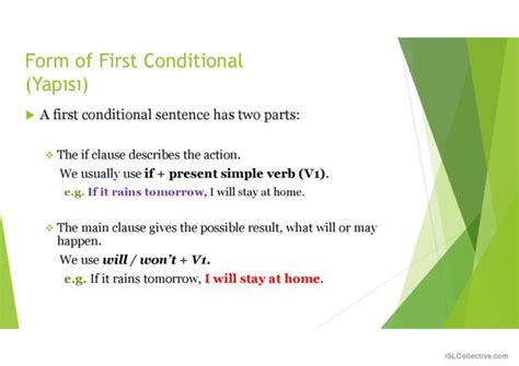 First Conditional Presentation Gramm English ESL Powerpoints