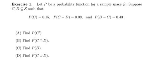 Solved Let P Be A Probability Function For A Sample Space S Chegg Com