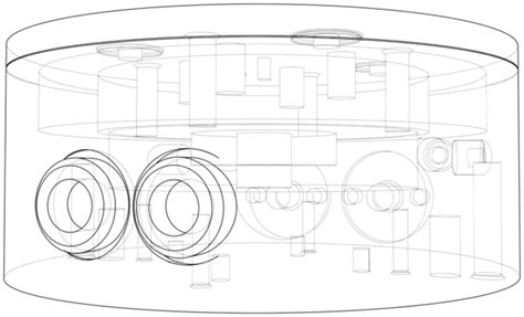 Abstract Industry Object Concept Vector Drawing Box Outline Blueprint
