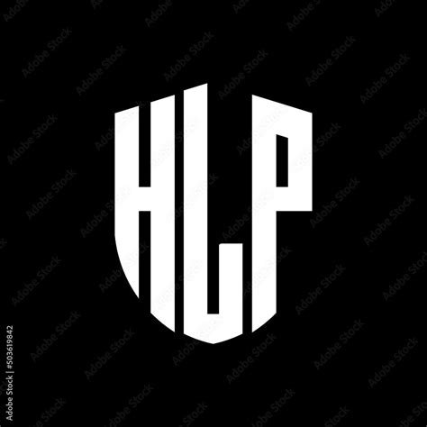 Hlp Letter Logo Design Hlp Modern Letter Logo With Black Background Hlp Creative Letter Logo