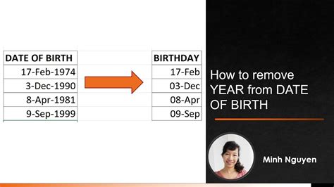 How To Remove Year From Excel Date Youtube