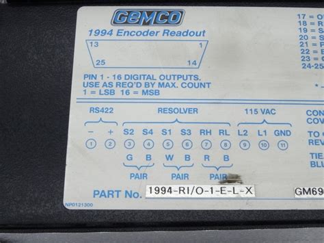 Ametek 1994 Ri O 1 E L X Encoder