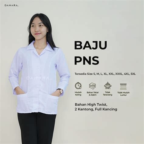 Jual Promo Lengan Panjang Kemeja Putih Pns Wanita Lengan Pendek