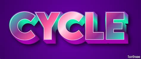 Cycle Text Effect And Logo Design Word