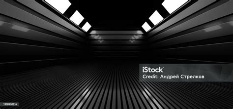 흰색 네온 불빛으로 조명된 어두운 홀 바닥과 벽에 반사 3d 렌더링 이미지입니다 0명에 대한 스톡 사진 및 기타 이미지 0명 검은색 공란 Istock