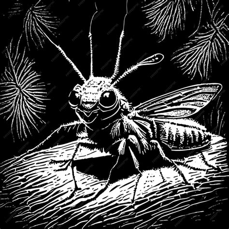 A Cute Grasshopper Chibi Style Vintage Colors Solid Background Vector Illustration Engraving