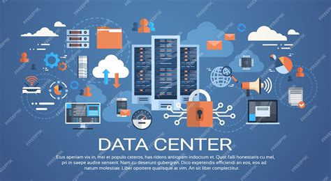 Premium Vector Data Center Cloud Computer Connection Hosting Server