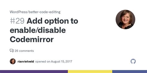 Add Option To Enabledisable Codemirror · Issue 29 · Wordpressbetter