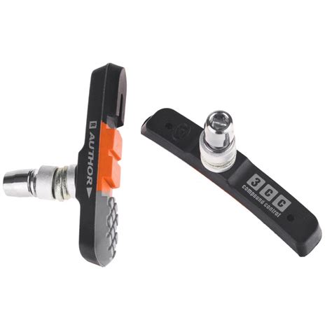 Klocki ham. V-Brake AUTHOR ABS-3CC czarno-pomarańczowe, 4szt. - Klo...