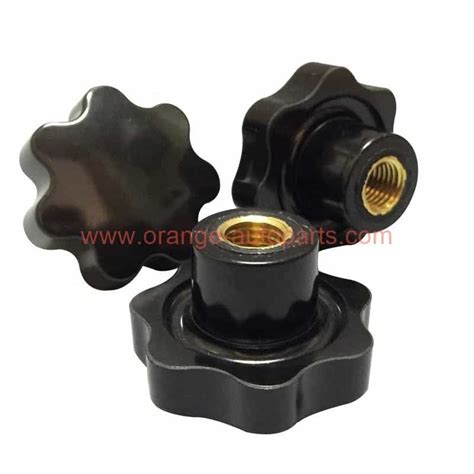 China Supplier M4 M16 Plastic Bakelite 7 Star Knob Handle Nuts Orange Auto Parts