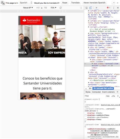 Css Chrome Not Detecting Auto Height For Bootstrap Carousel Stack Overflow