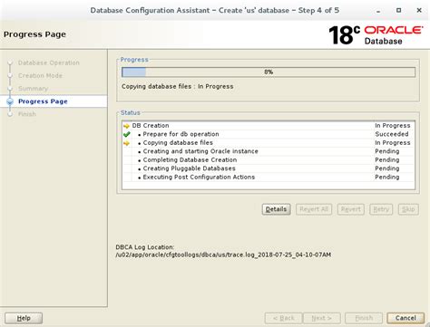 Oracle Linux 18c Ga Dbca Create Database