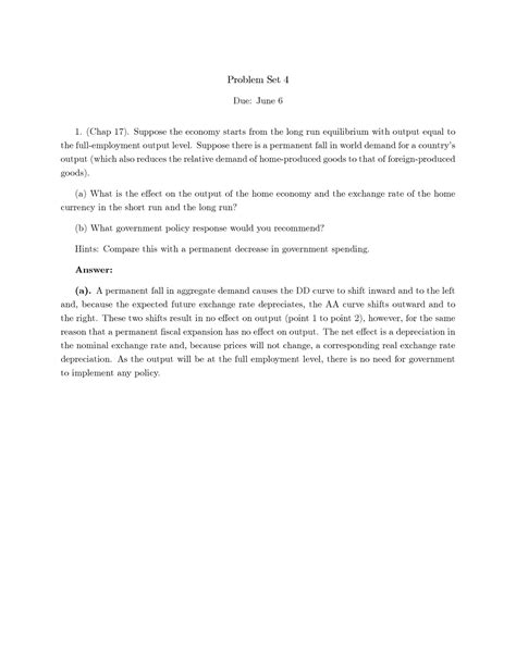 Problem Set 4 Problem Set 4 Due June 6 Chap 17 Suppose The