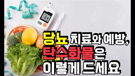 혈당 조절을 위한 최적의 탄수화물 식사 방법 당뇨 시리즈 1 Youtube