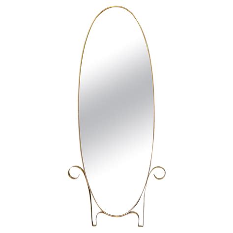Brass Oval Mirror At 1stdibs