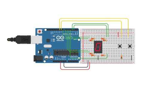 Circuit Design 7 Segmentos Arduino Tinkercad