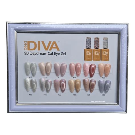 Dnd Diva 9d Daydream Cat Eye Gel 12 Bottles With Swatches Beauty Zone Nail Supply