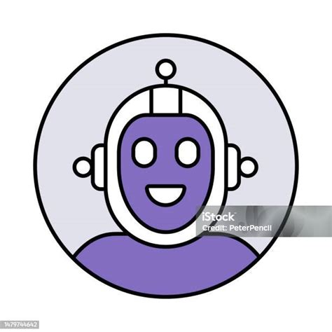 로봇 인공 지능 아바타 아이콘입니다 챗봇 및 소셜 네트워크에 대한 다양한 봇 얼굴을 프로파일링합니다 문자 벡터 스톡 일러스트 Brand Name Online