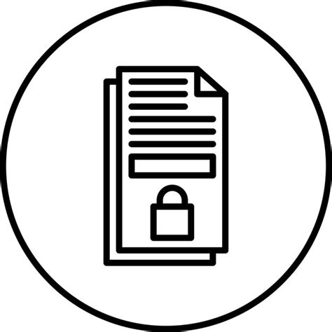 Premium Vector Document Locked Vector Icon Illustration Of Cyber