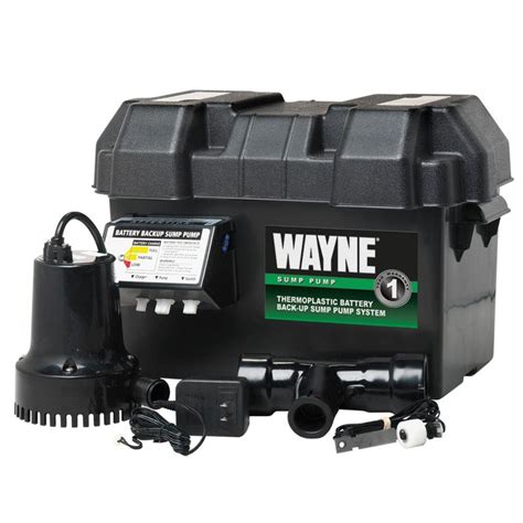 Wayne 1 4 HP 12 Volt Battery Backup Sump Pump System ESP15 The Home