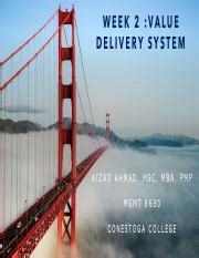 Understanding Value Delivery System In Program Management Course Hero