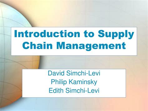 Introduction To Supply Chain Management