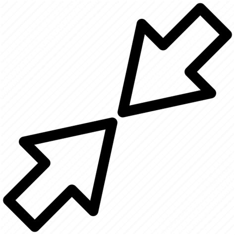 Arrow Decrease Minimum Reduce Resize Small Icon