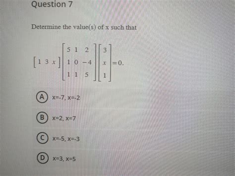 Solved Determine The Value S Of X Such That Chegg Com