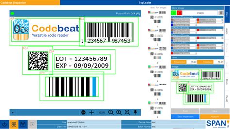 Barcode And 2d Code Codebeat Inspection System Span Inspection System