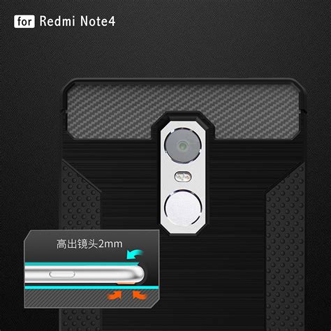 Black Xiaomi Redmi Note 4 Brushed Carbon Fiber Phone Case