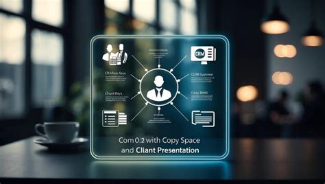 A Visually Appealing Crm Interface And Client Data Icon With Ample Copy Space For Software