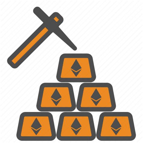 Blockchain Cryptocurrency Ethereum Ingot Mining Money Icon