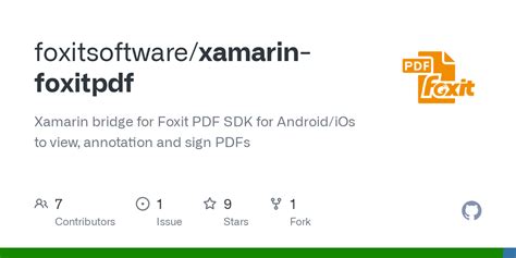 Github Foxitsoftwarexamarin Foxitpdf Xamarin Bridge For Foxit Pdf Sdk For Androidios To