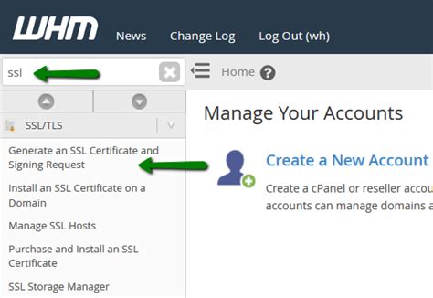 Generating CSR Using WHM SSL Certificates Namecheap