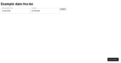 Demo Date Fns Be Forked Codesandbox