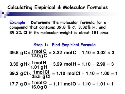 Calculate Empirical N Molecular Formula C Hot Sex Picture