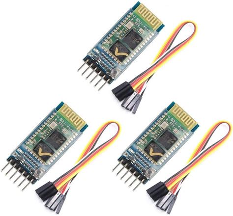 DollaTek 3Pcs HC 05 Wireless Bluetooth Transceiver Modul Slave And Master RS232 With 6 Set Cable