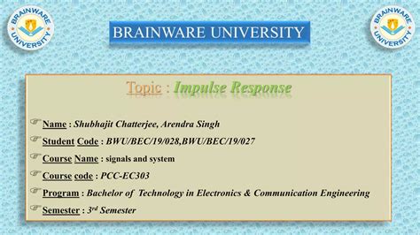 Impulse Response Ppt PPTX