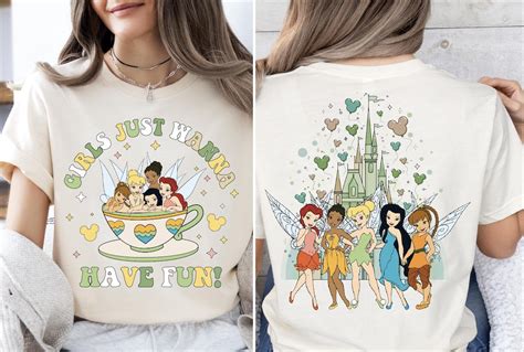 Girls Just Wanna Have Fun Shirt Disney Fairies Group Tee Disney