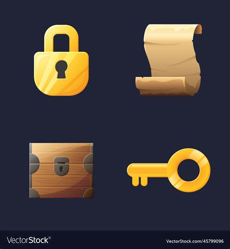 Game Ui Assets Set Gaming User Interface Icons Vector Image