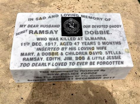Ramsay Dobbie Australian Police