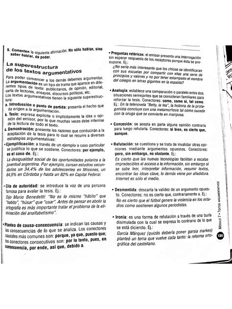 Estructura Del Texto Argumentativo Pdf
