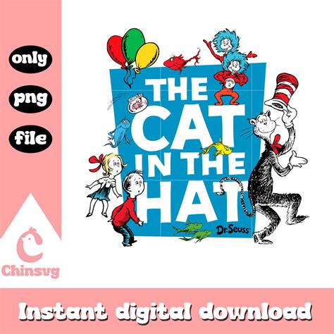 Cat In The Hat Dr Seuss Characters Png Dr Seuss Cartoon Png Chinsvg